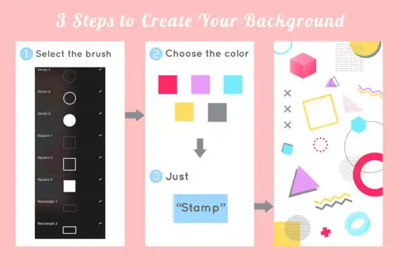 Procreate Stamp Brushes-Geometric Shapes - Free Download