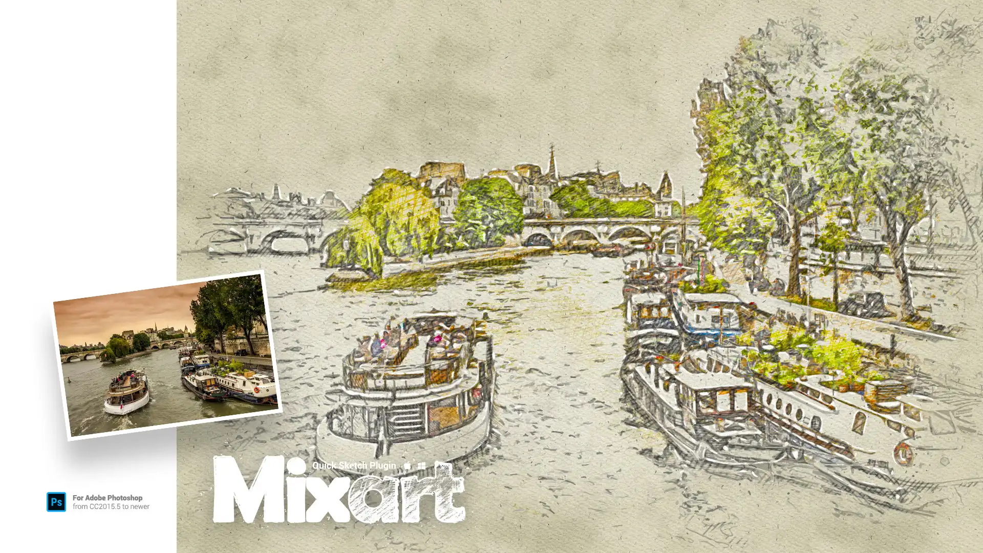 Quick Sketch - Mixart - UXP Photoshop Plugin - Brushes Pack