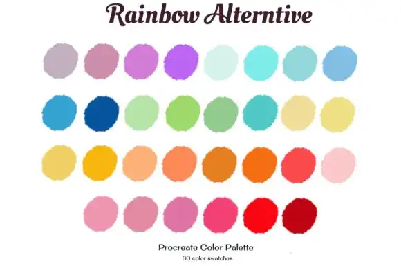 Rainbow Alternative Color Palette - Brushes Pack