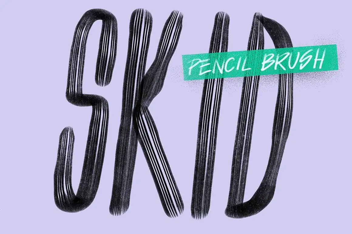 "Skid" Procreate lettering brushes Free Download