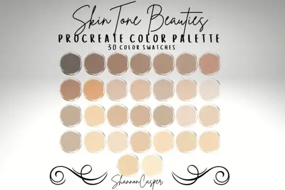 Skin tones Procreate Color Palette Free Download