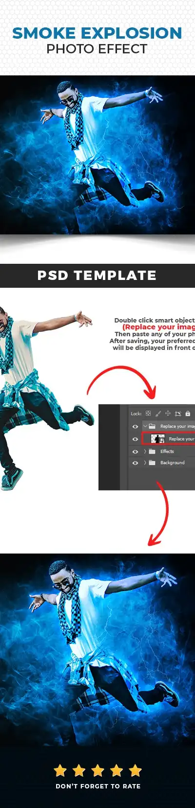 Smoke Explosion Photo Effect 1 - Brushes Pack