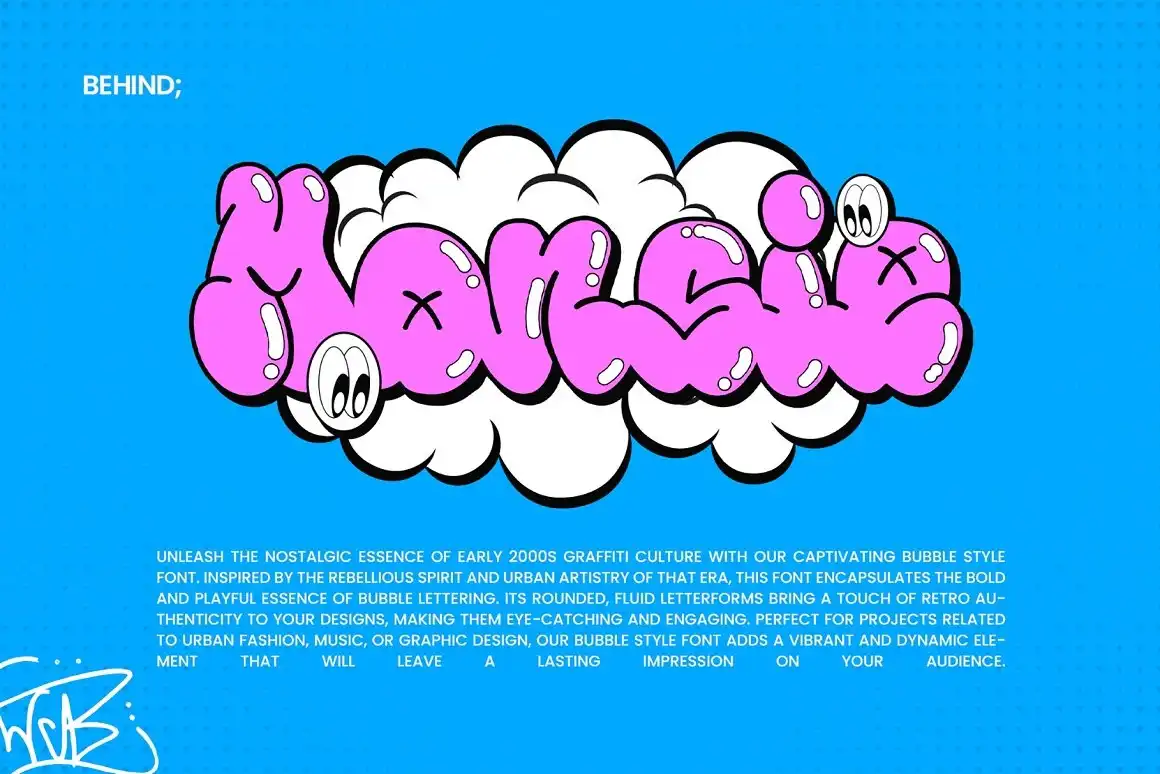 Snape Design Studio - Monsie - Bubble Graffiti Font Free Download