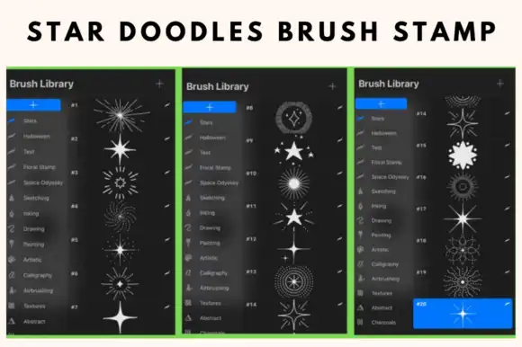 Star Wrinkle Brushes Stamp Procreate Free Download