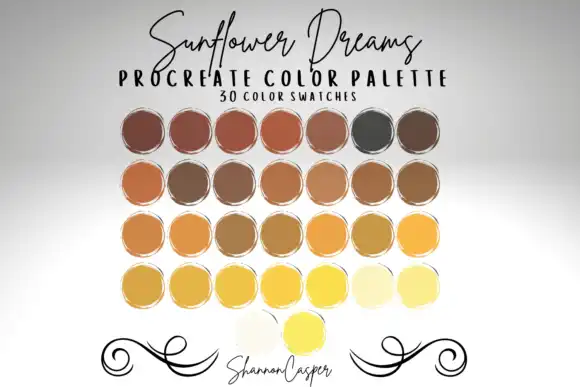 Sunflower Procreate Color Palette Free Download