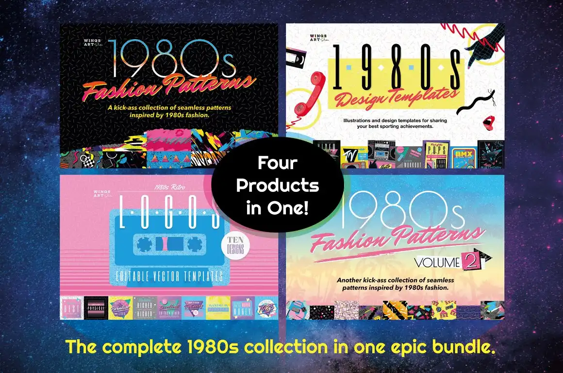 The Complete 1980s Graphics Bundle! Free Download