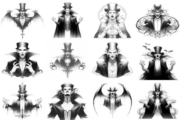 100+ Procreate Gothic Vampire Stamps - Brushes Pack