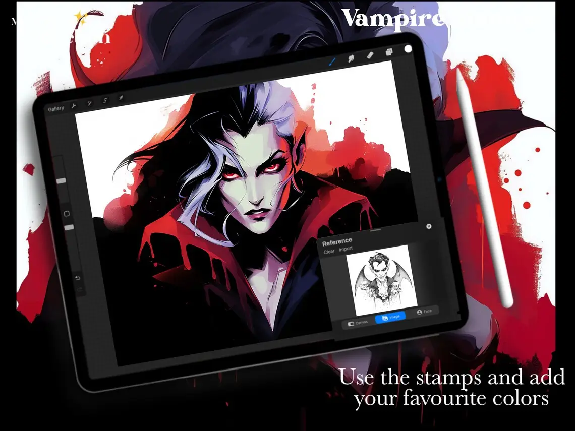 100+ Procreate Vampire Stamps Free Download