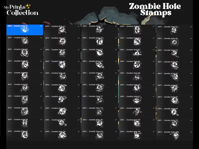 100+ Procreate Zombie Hole Stamps Free Download