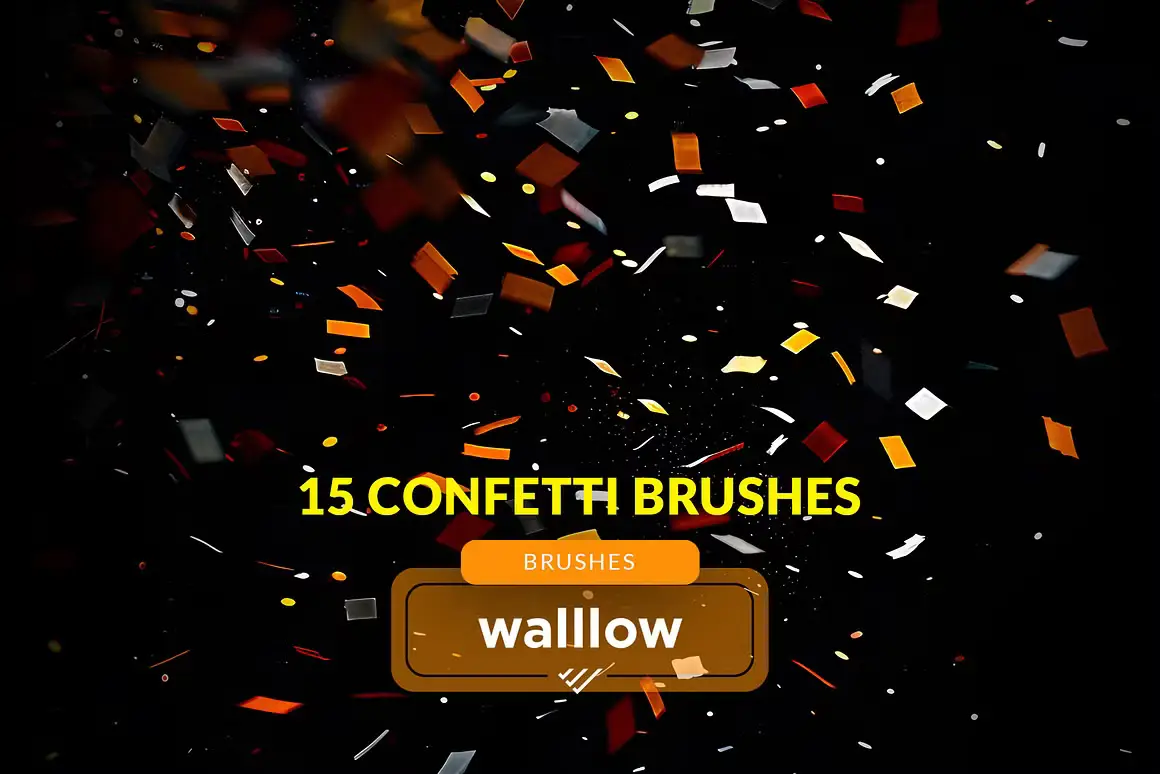 15 confetti photoshop brushes Free Download