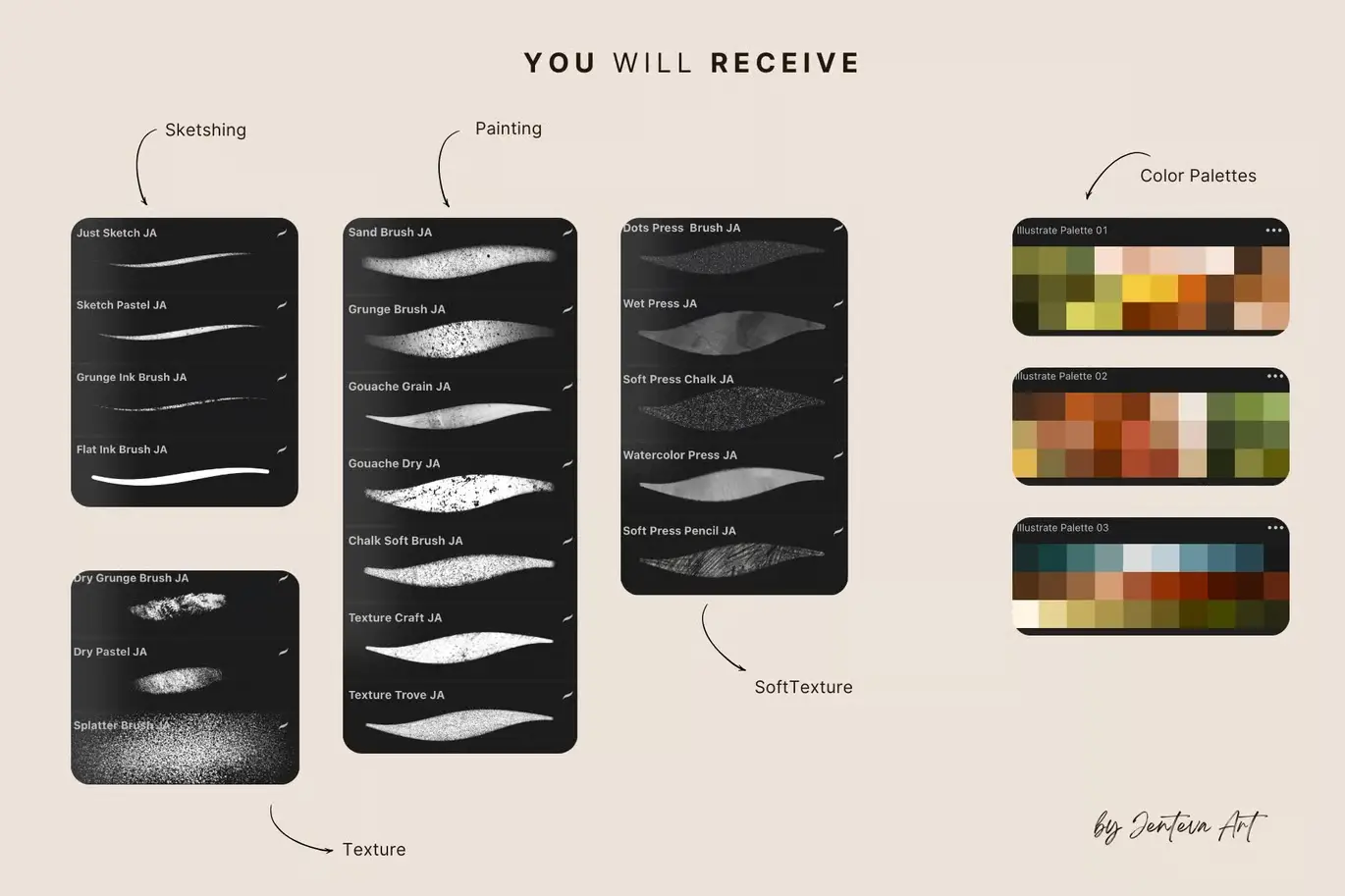 19 Grainy Texture Procreate Brushes Free Download