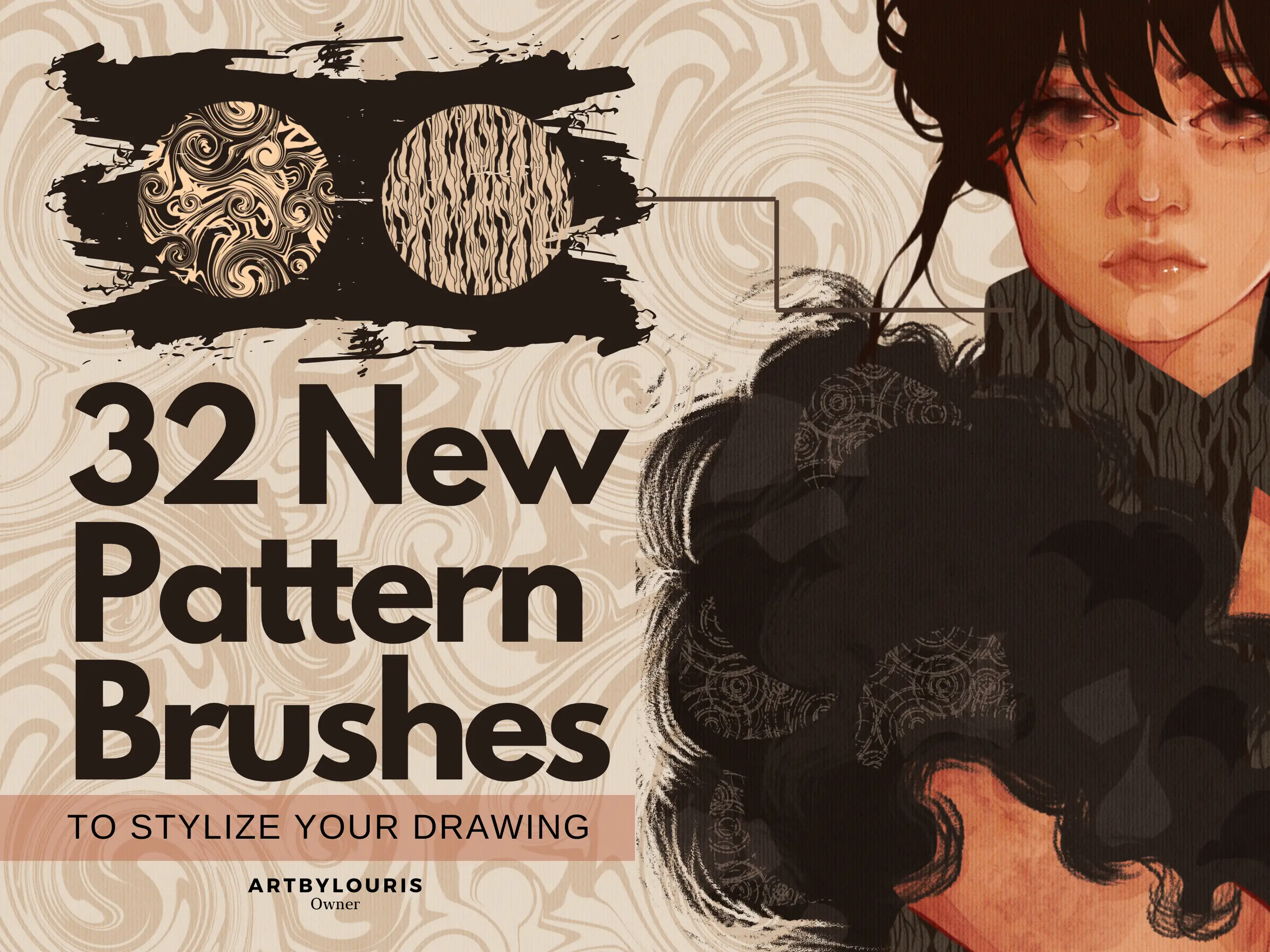 32 Pattern Brushes for Procreate | Vintage Style | Digital Download ...