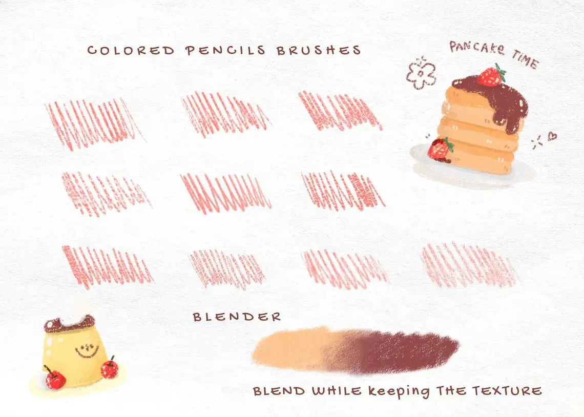 34 Colored pencil procreate brushes Free Download