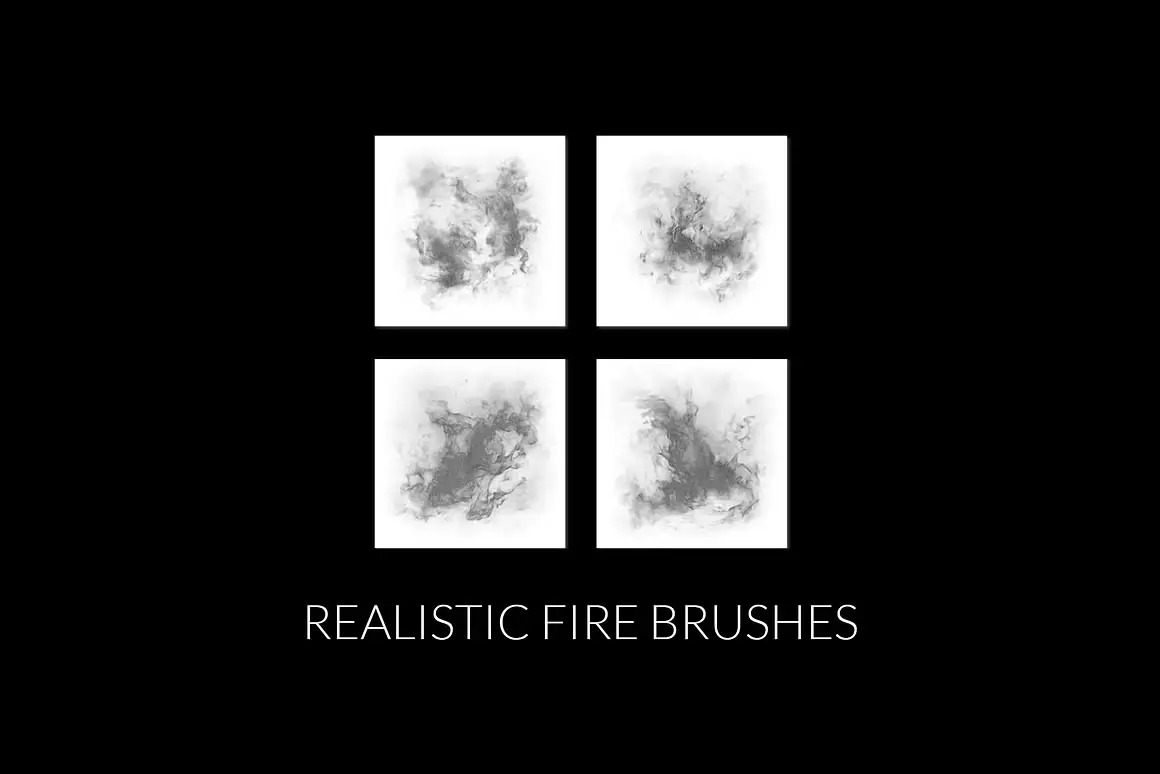 5 Realistic fire Photoshop Brushes Free Download