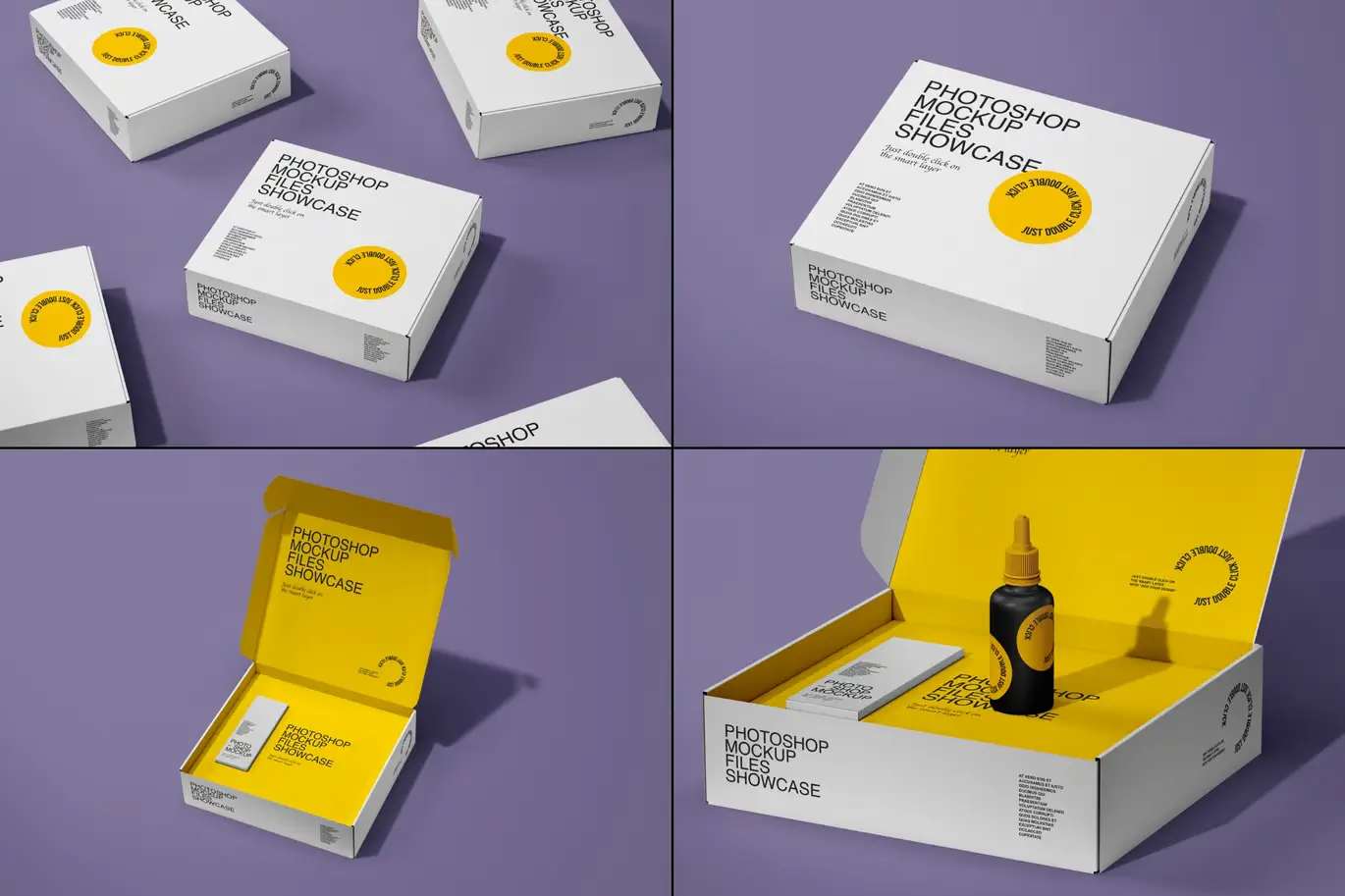 Cosmetics Box Mockup Set Free Download