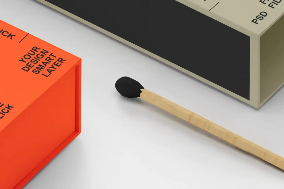 Matches Box Mockup Free Download
