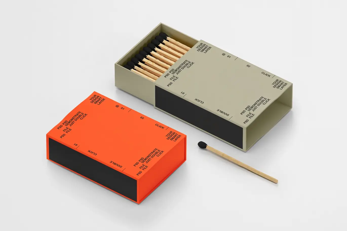 Matches Box Mockup Free Download