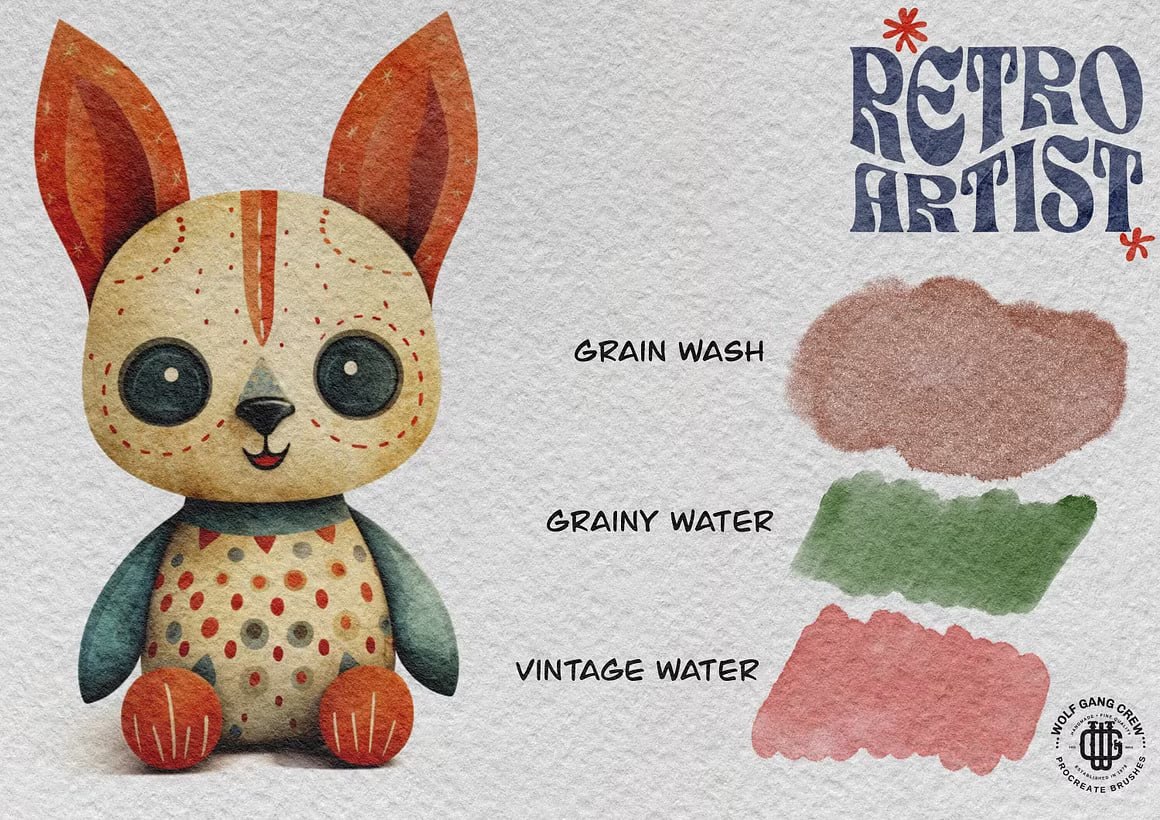 The Retro Artist Procreate Brushes – Brushes Pack