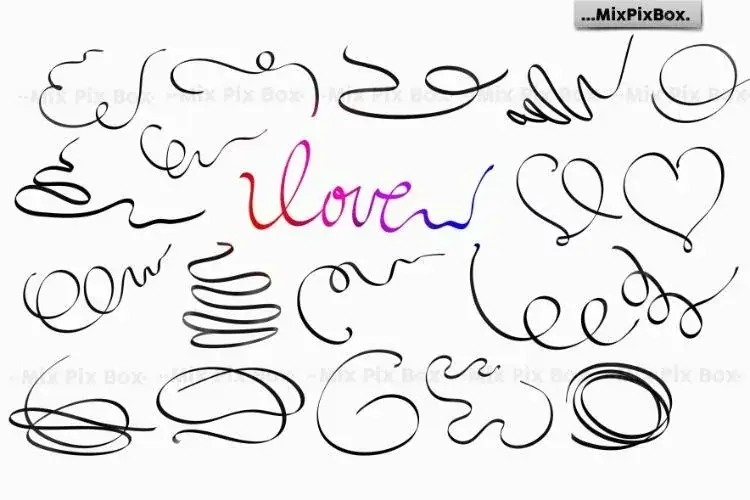 Ribbon Brushes for Adobe Photoshop Free Download