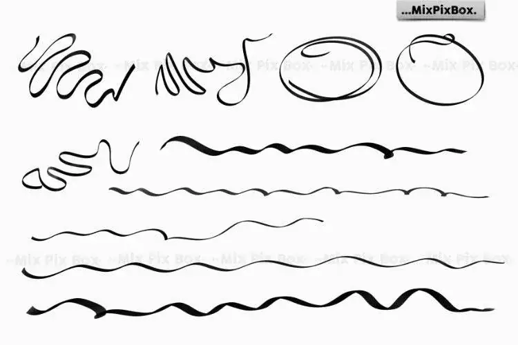 Ribbon Brushes for Adobe Photoshop Free Download