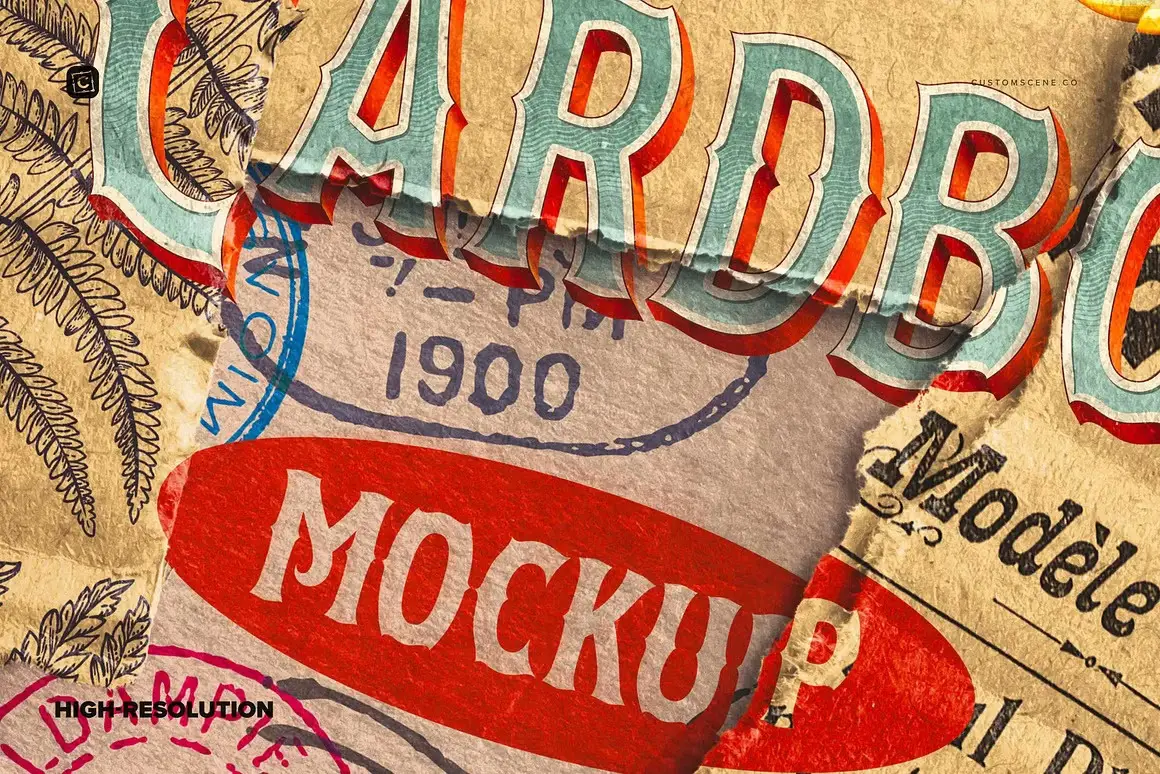 Collage Cardboard Layout Free Download