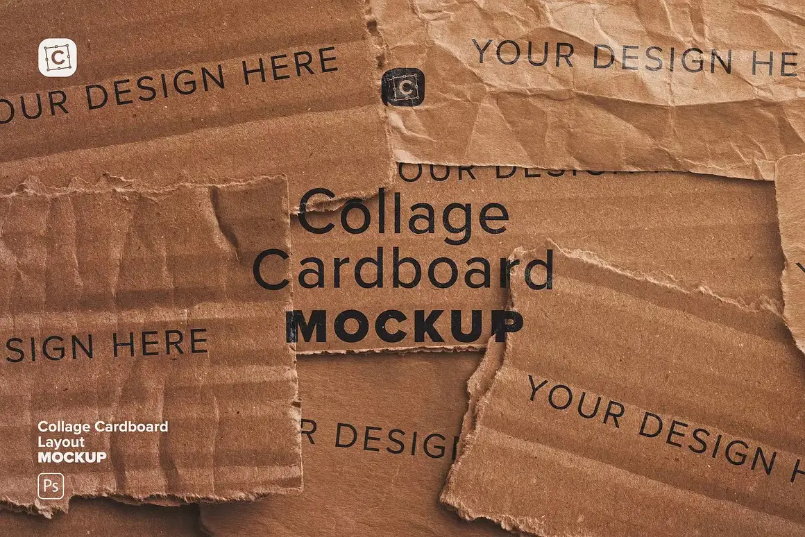 Collage Cardboard Layout Free Download