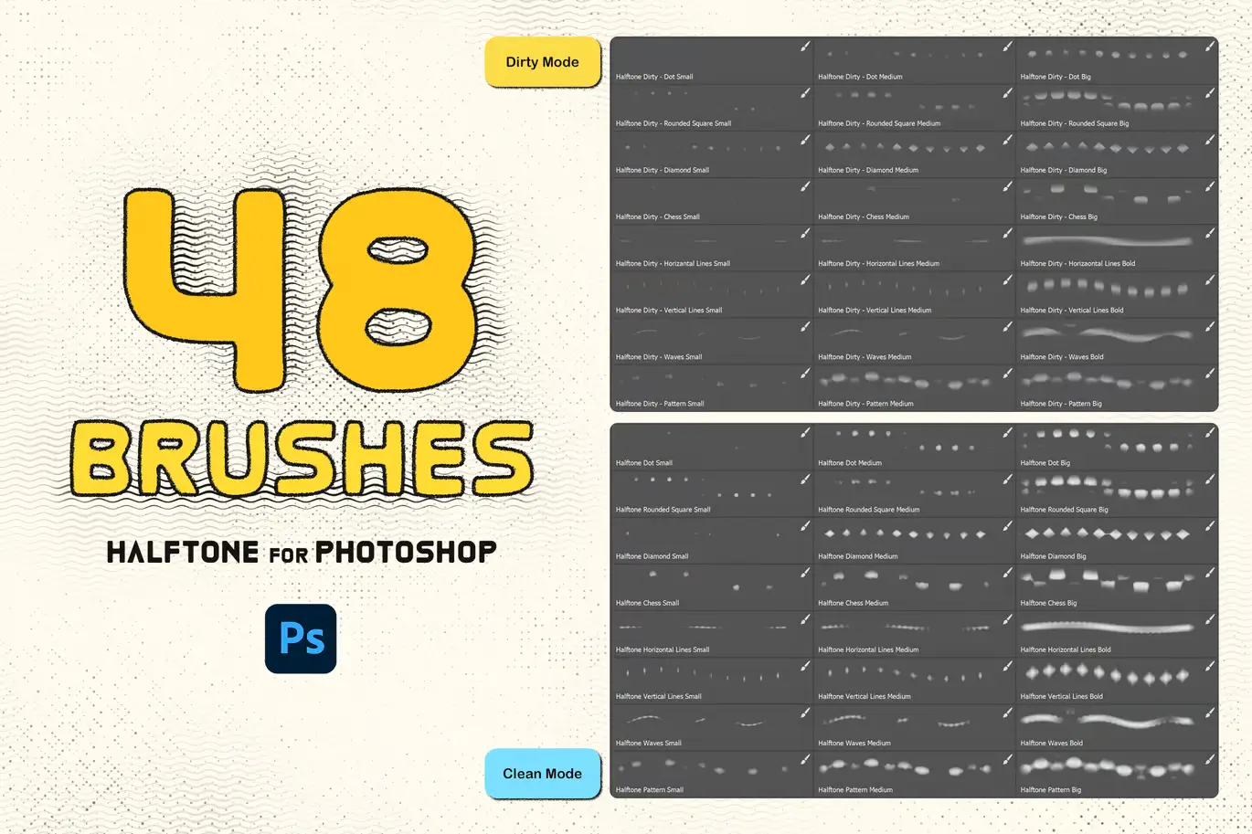 Halftone Photoshop Brushes Free Download