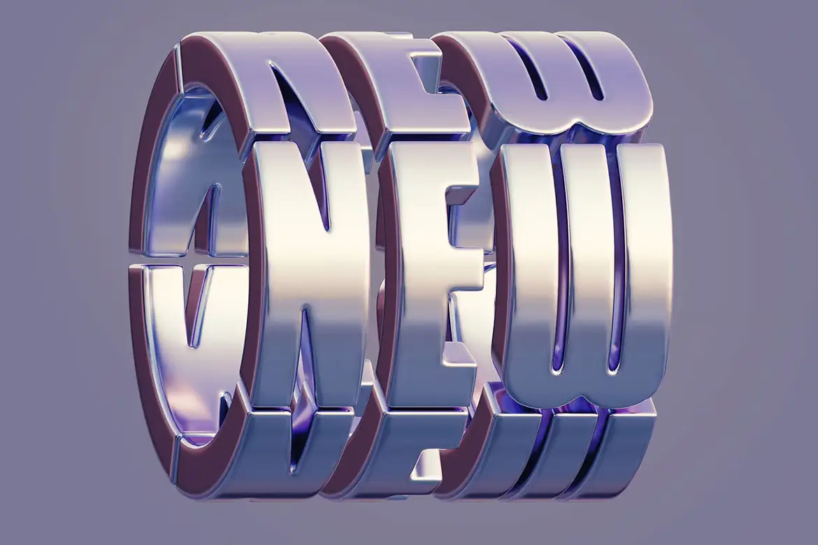 Metal Counter - 3D Lettering Free Download