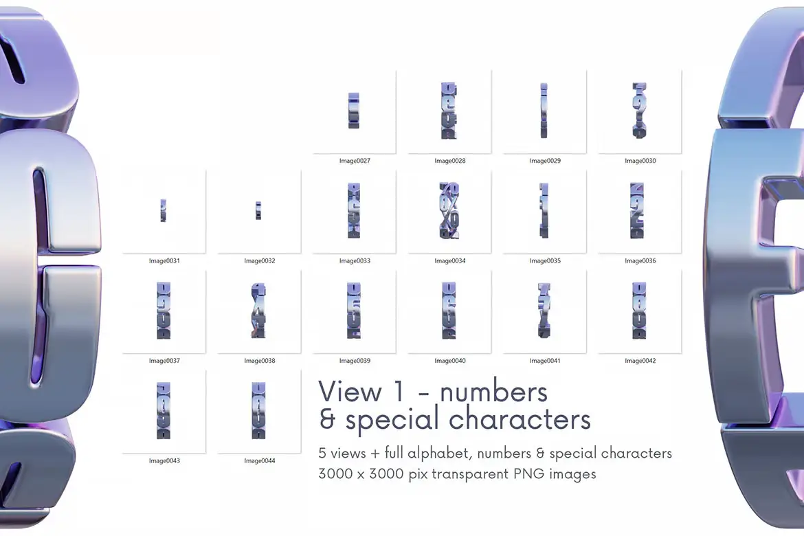 Metal Counter - 3D Lettering Free Download