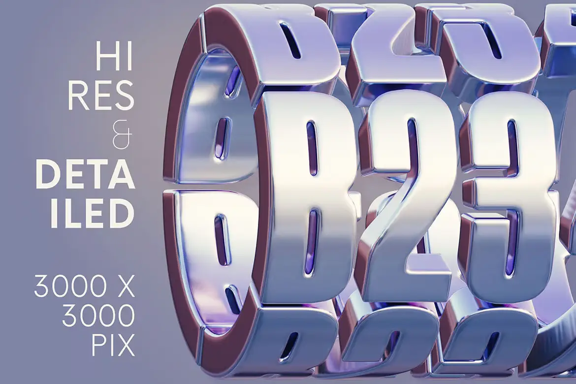 Metal Counter - 3D Lettering Free Download