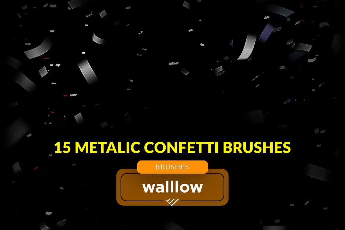 Metallic confetti photoshop brushes - Brushes Pack
