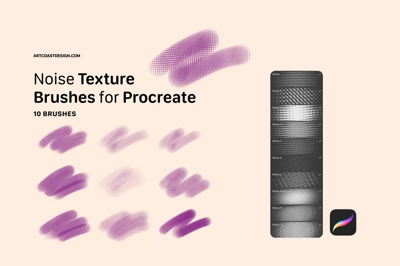 Noise Procreate Retro Brushes - Brushes Pack