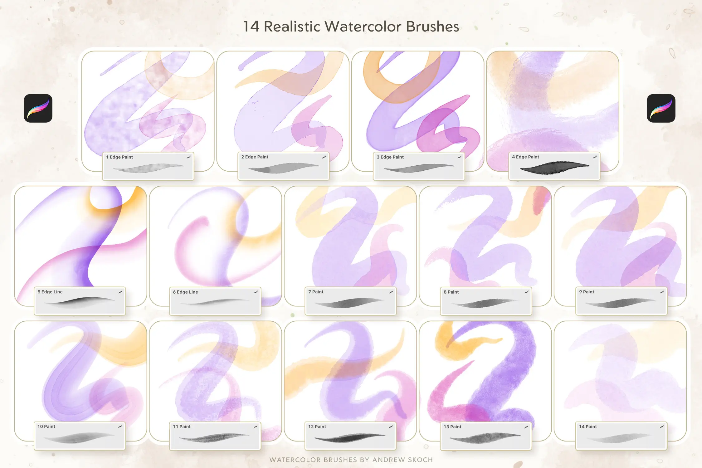 Realistic Watercolor Procreate Brush Free Download
