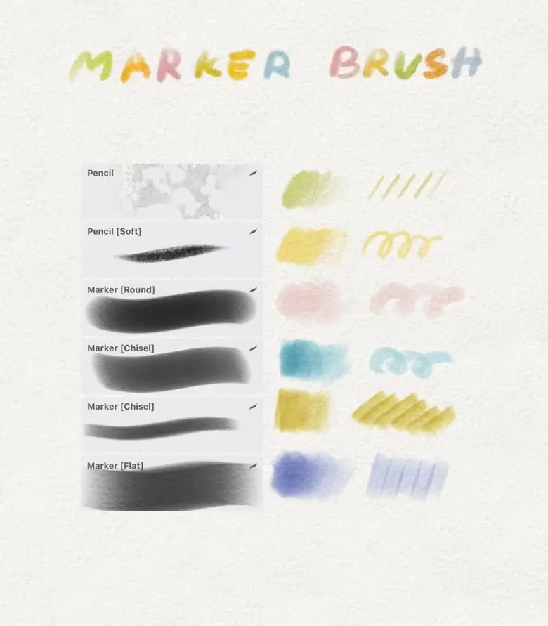 Soft Marker Brush Pack (Procreate) - Brushes Pack