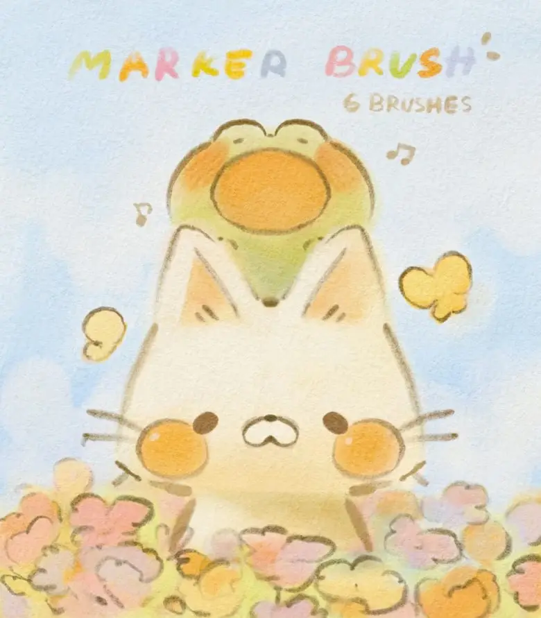 Soft Marker Brush Pack (Procreate) - Brushes Pack