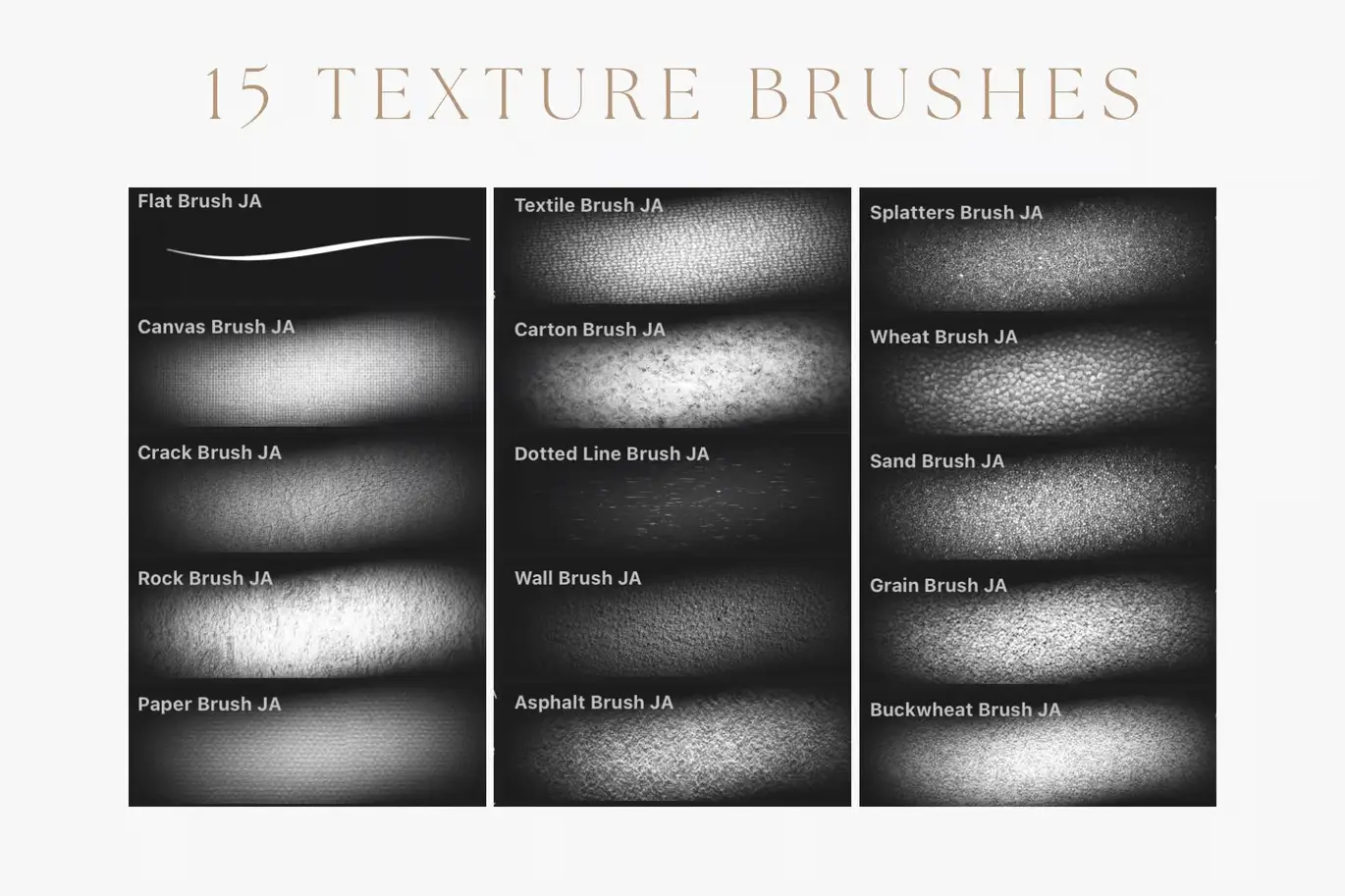 Texture brushes for Procreate - Brushes Pack