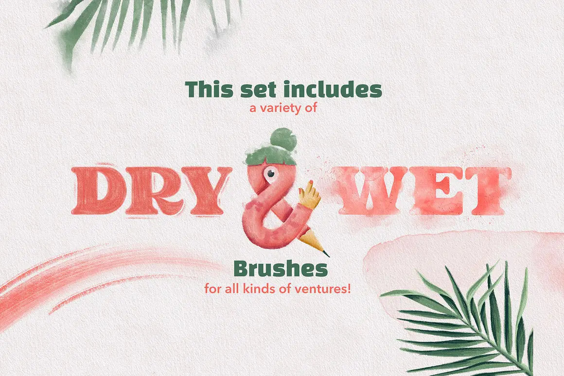 Wet & Dry Procreate Brush Set Free Download