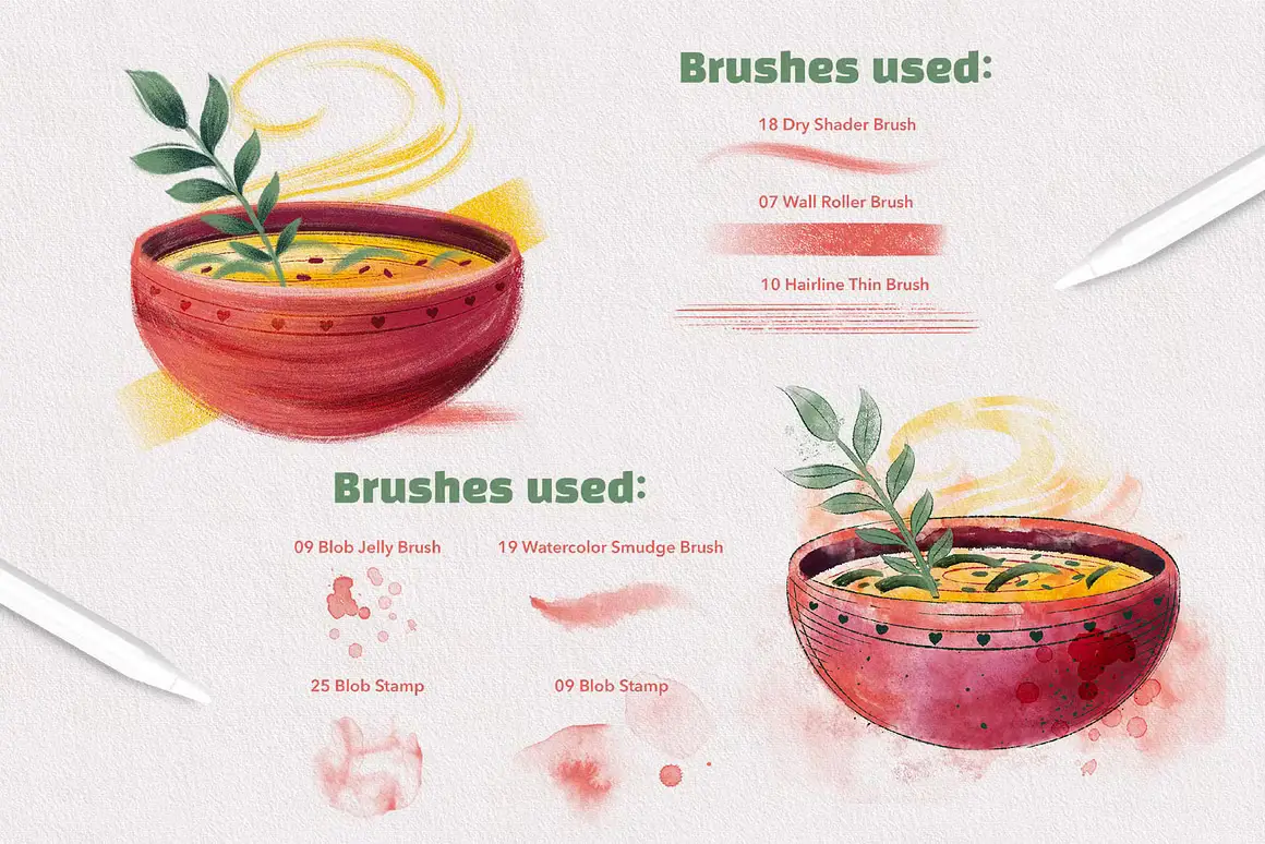 Wet & Dry Procreate Brush Set Free Download