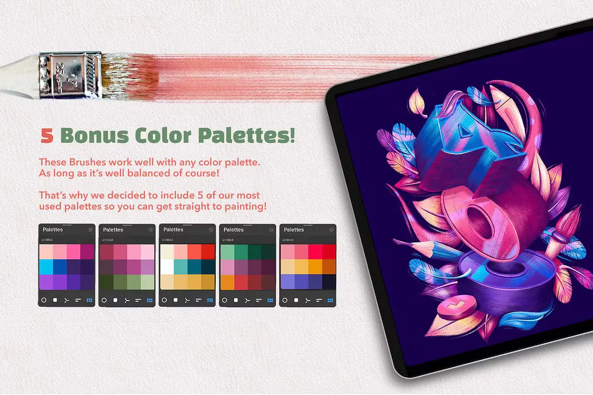 Wet & Dry Procreate Brush Set Free Download