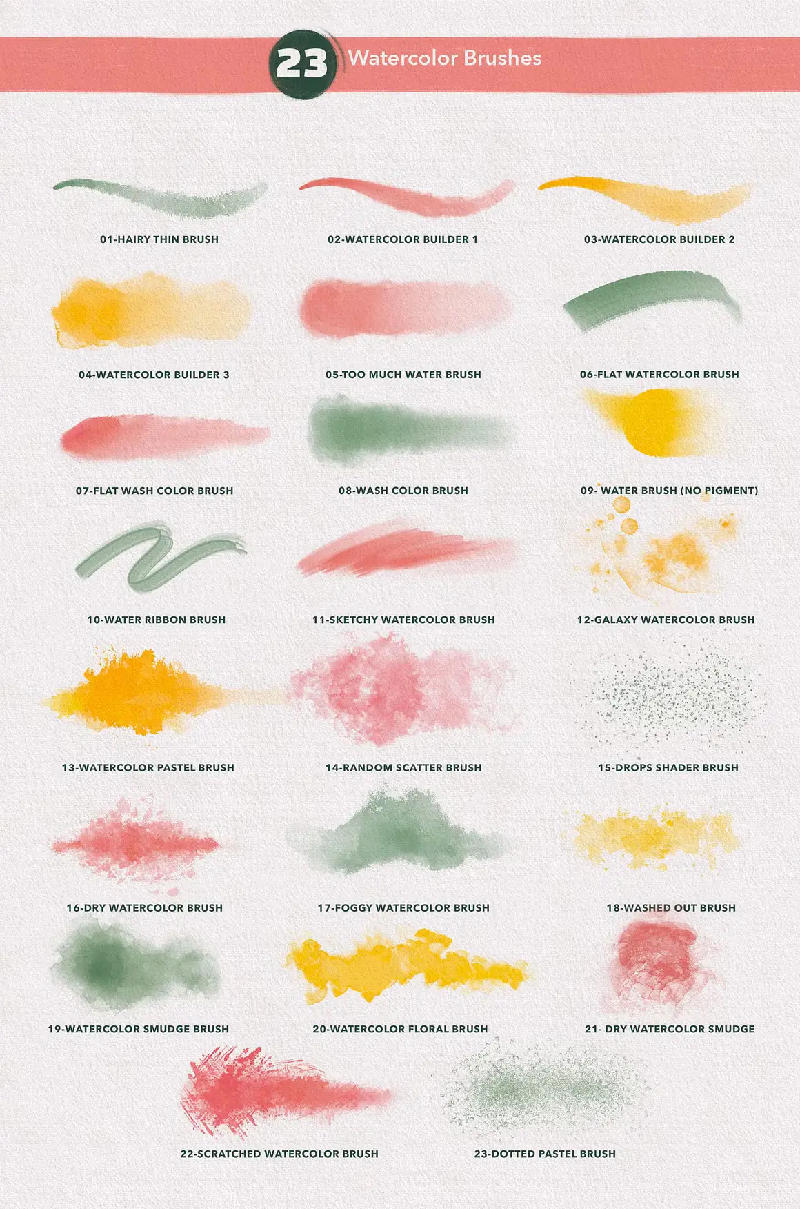 Wet & Dry Procreate Brush Set Free Download