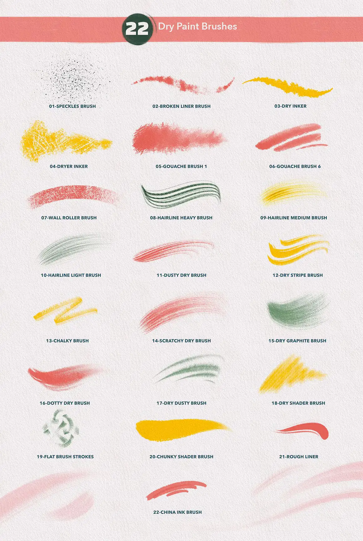 Wet & Dry Procreate Brush Set Free Download