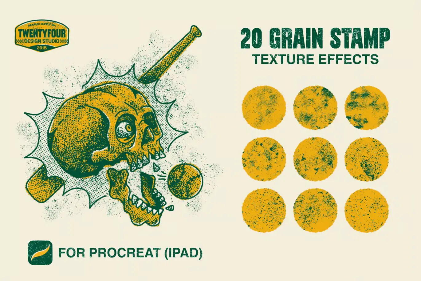 20 Grain Stamps Procreate Brush Free Download