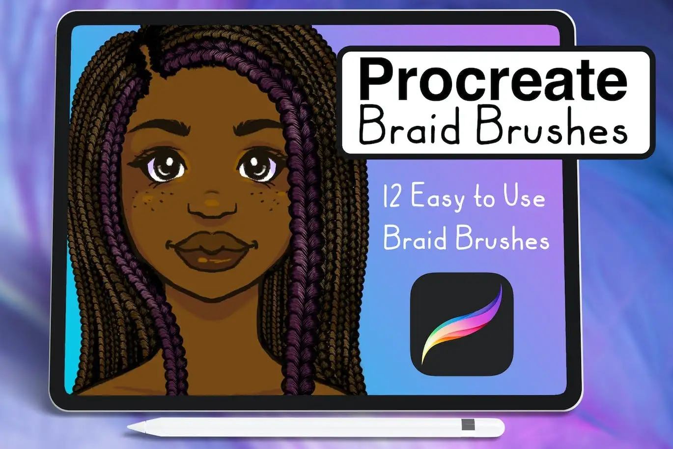Braid Hair Brushes for Procreate (Easy Braids) Free Download