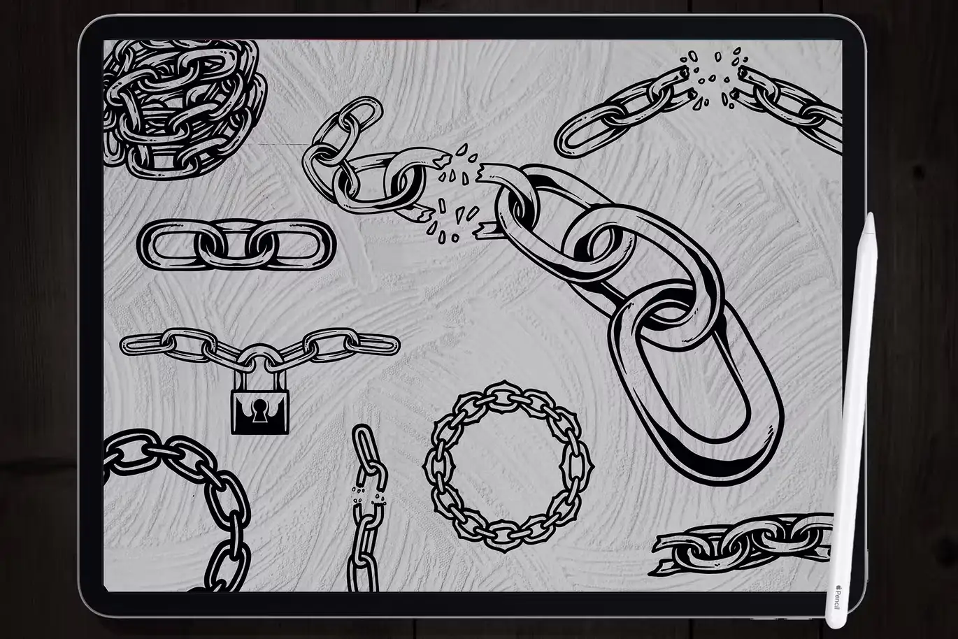 Chain Brush Stamp Free Download