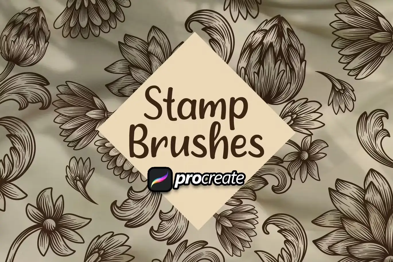 Flower Baroque Victorian Brush Stamp Procreate - Free Download
