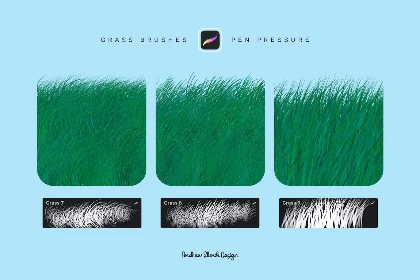 Grass Procreate Brushes - Brushes Pack