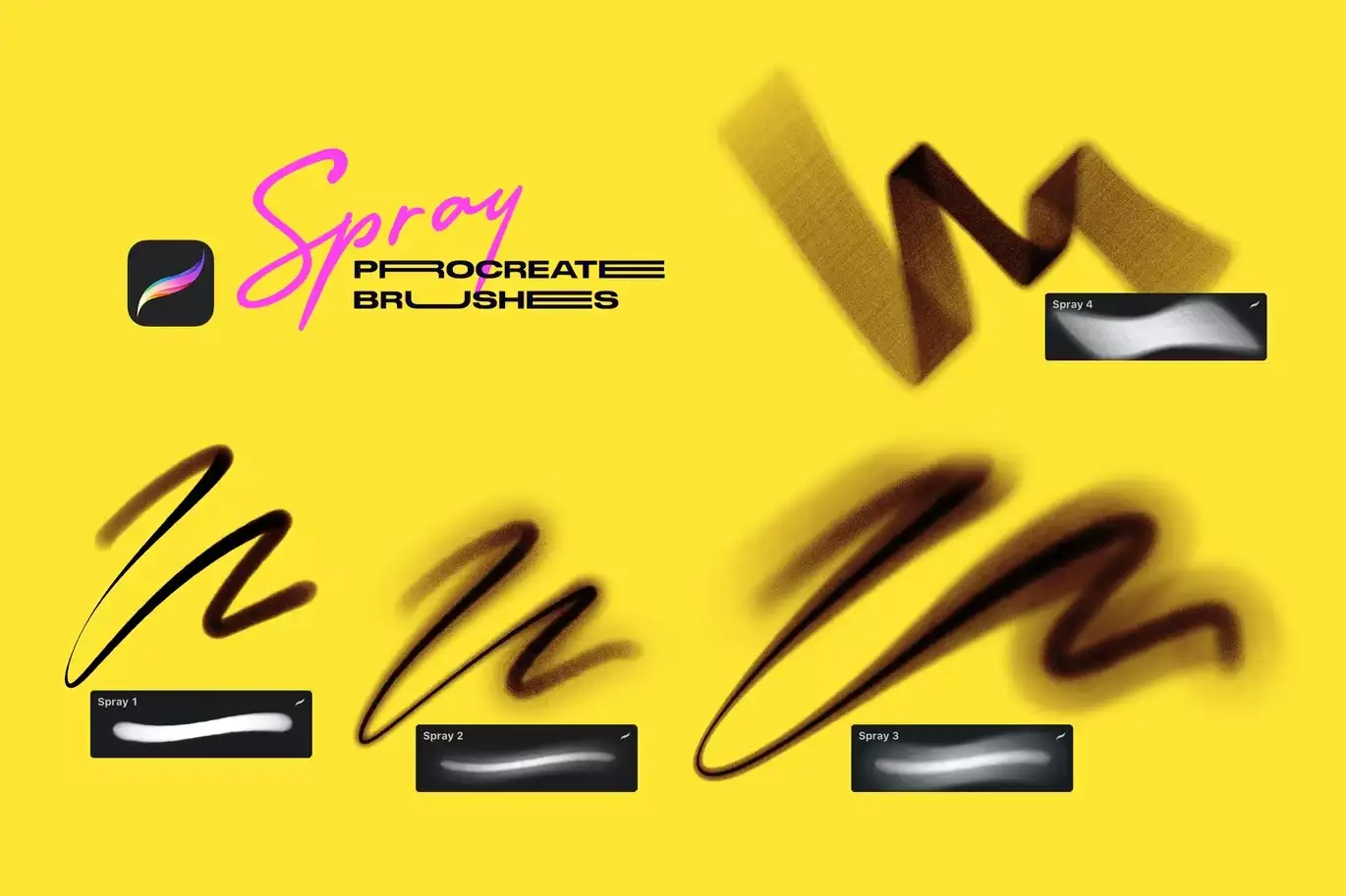 Spray Procreate Brushes - Brushes Pack
