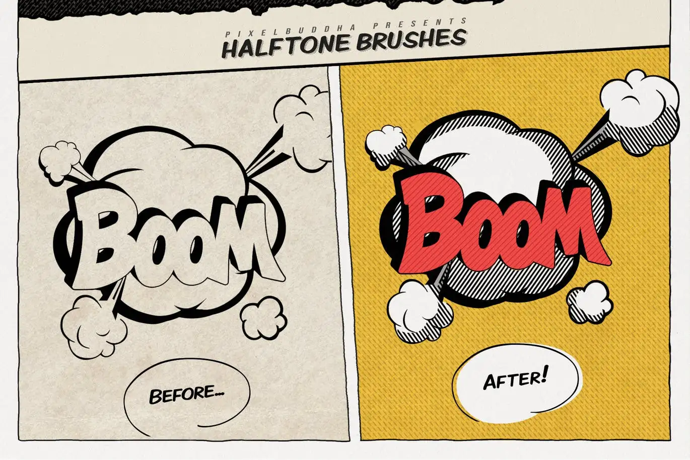 Vintage Comics: Line Procreate Brushes Free Download