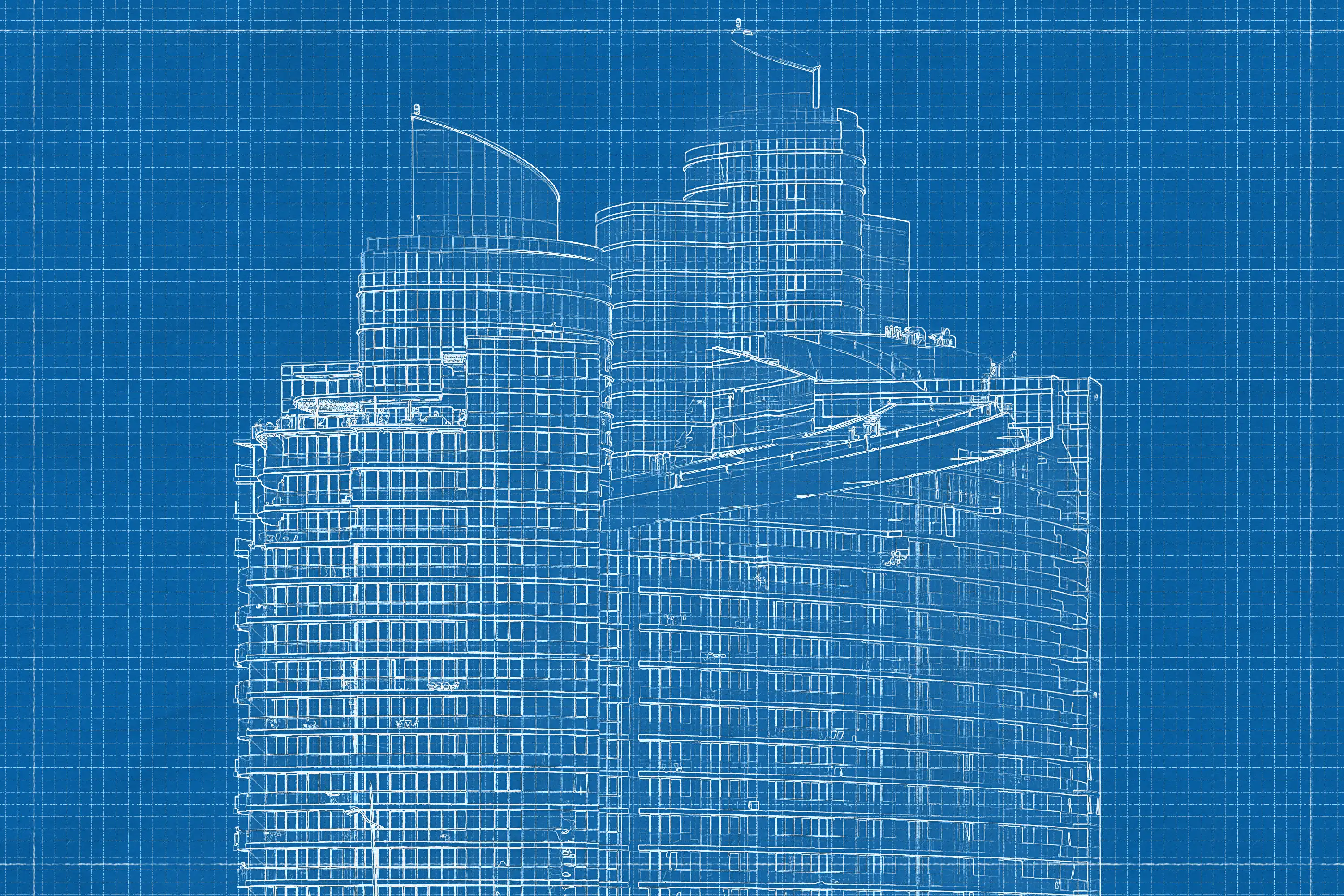 Architecture Blueprint Photo Effect Free Download