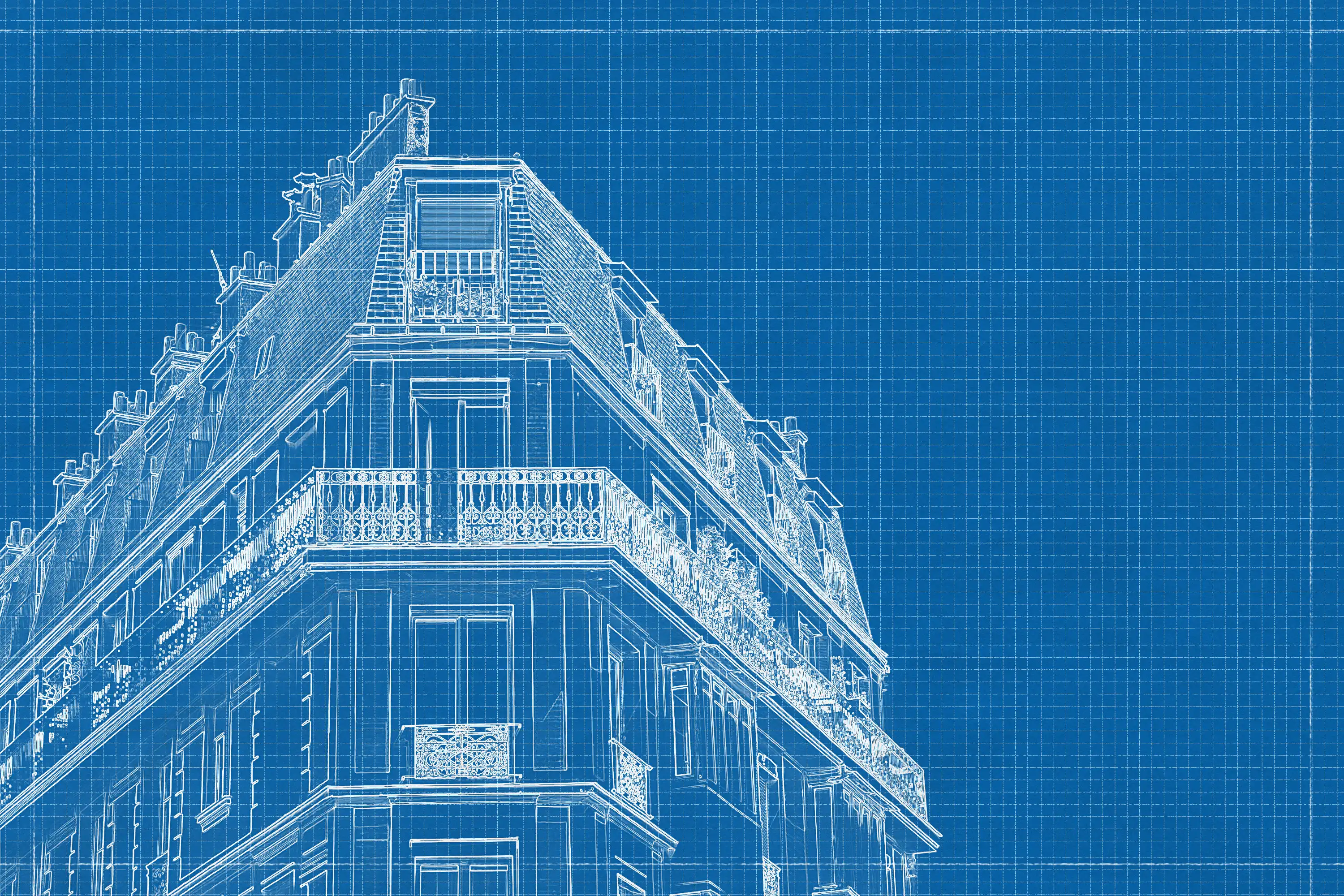 Architecture Blueprint Photo Effect Free Download
